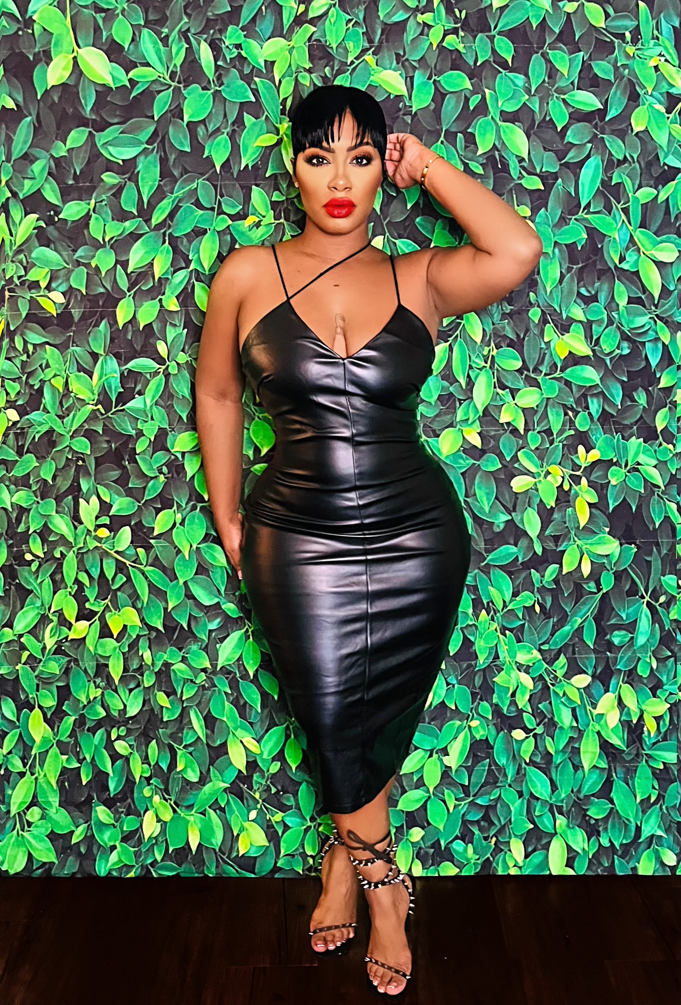 Sherry Leather Pencil Dress – FashionFreakssss