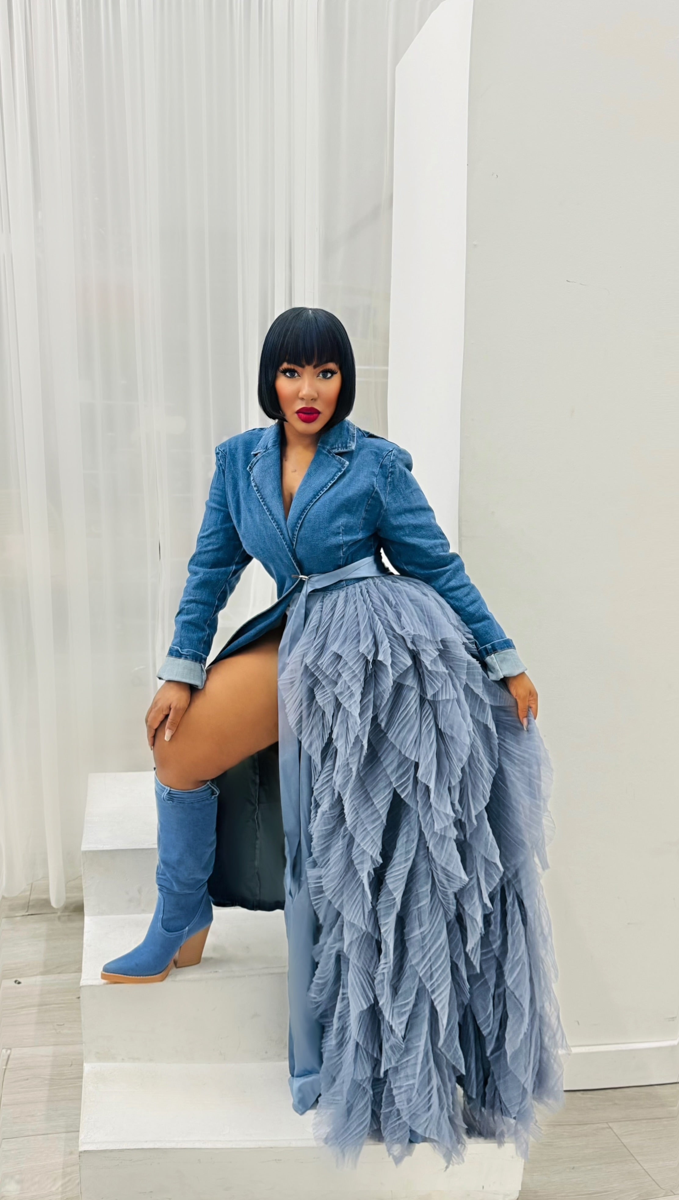 Ms Sharp Tulle Trench Dress/Jacket – FashionFreakssss