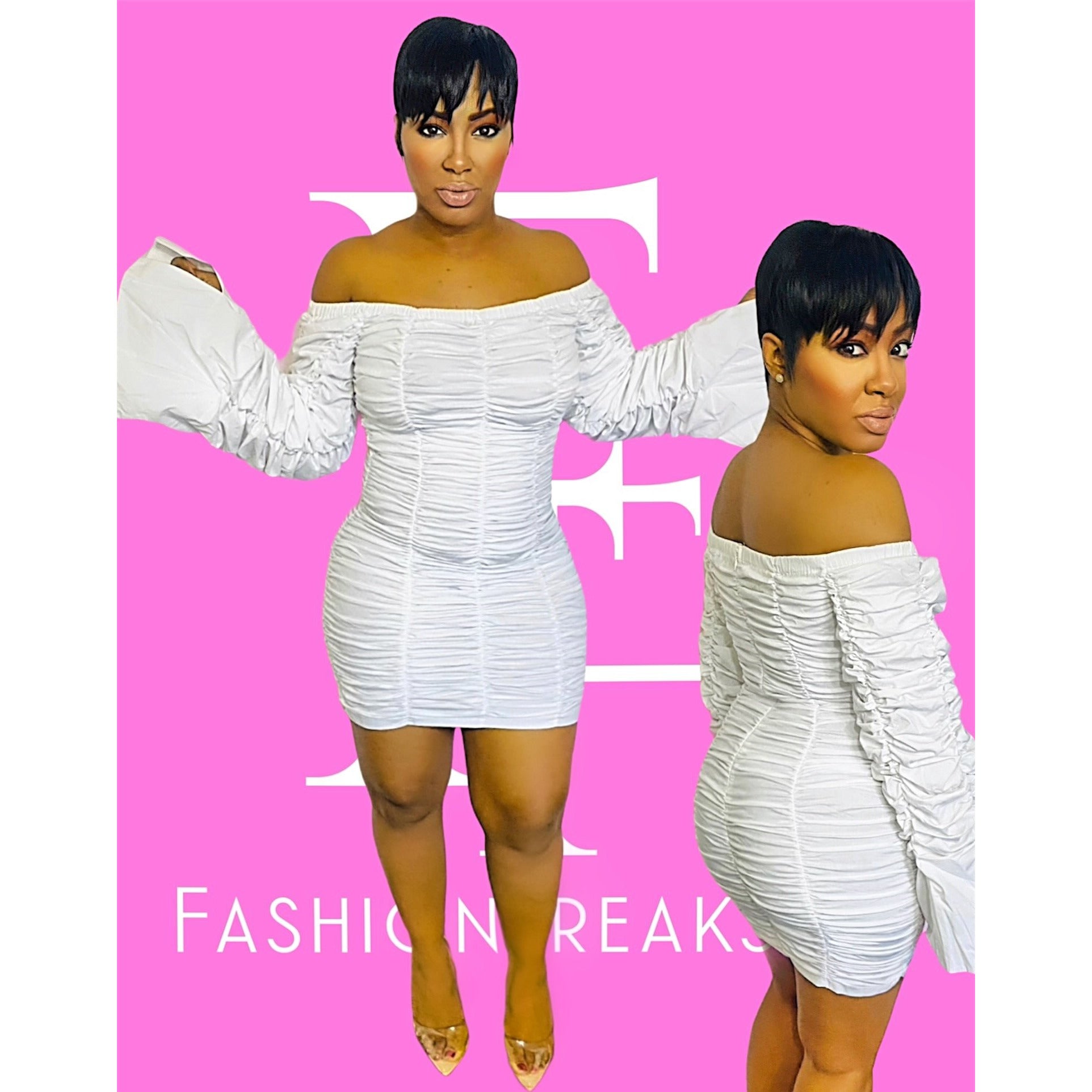 Ruched Mania Dress – FashionFreakssss