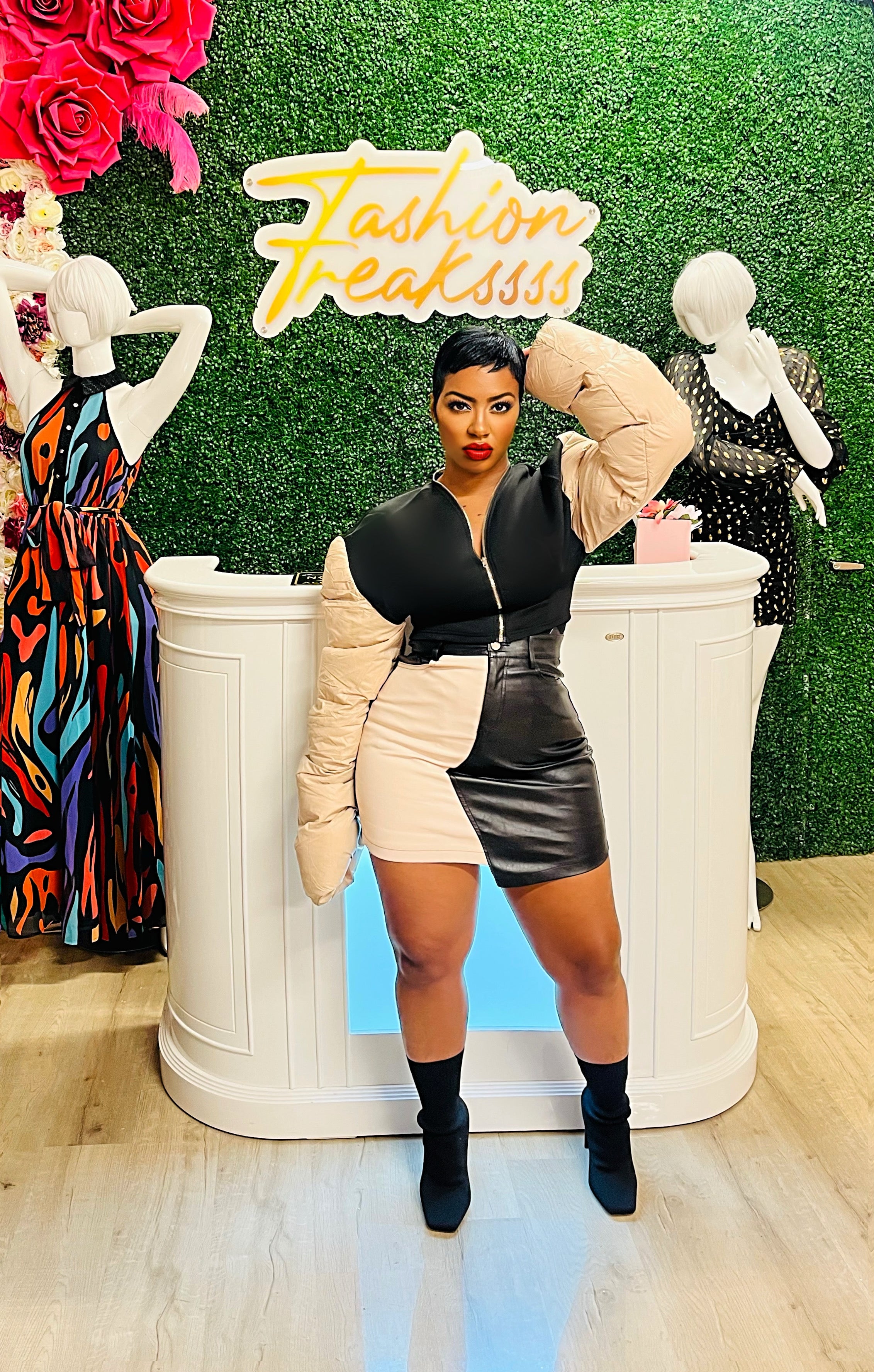 Meta Leather Skirt – FashionFreakssss